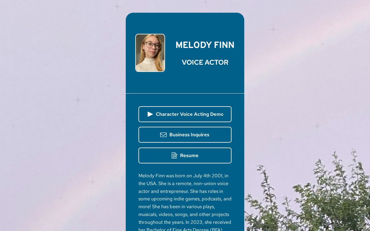 Melody Finn - Voice Actor